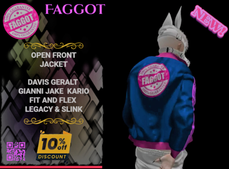 Second Life Marketplace - [Fusion Fashion Delivery Hud] - Faggot Open Jacket - Blue